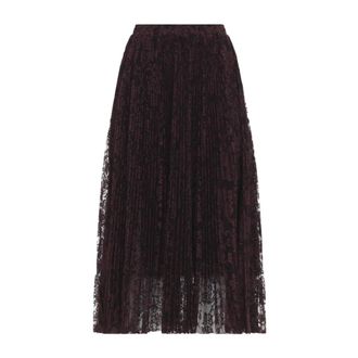 Ermanno Scervino Femme, Jupes, Violet, Taille: 36 FR Jupe Midi en Dentelle