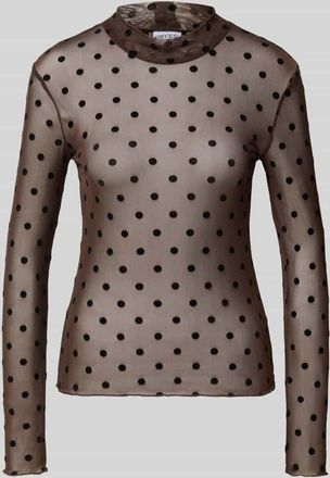Pieces Slim Fit Langarmshirt mit Allover-Muster Modell JESHI