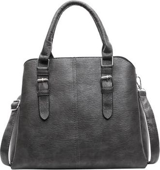 Generic Sac &agrave; main fourre-tout en PU pour femmes avec bandouli&egrave;re, capacit&eacute; pour le travail et les voyages (noir)