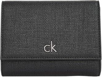 Calvin Klein Portefeuille Femme Daily Medium Trifold Petit, Noir (CK Black), Taille Unique
