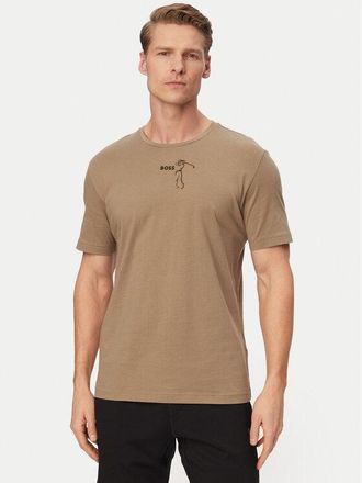 HUGO BOSS T-Shirt Birdie 50559387 Khakifarben Regular Fit