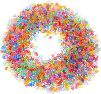 BESPORTBLE Toyvian Selbstgemacht Acryl Herzen 10mm 500g Bunte Halbdurchsichtige Herzkristalle Acryl Vasenf&uuml;ller und Tischdekoration f&uuml;r Hochzeit Valentinstag und