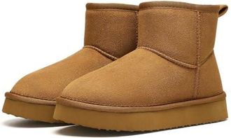 Generic NYSBH Pallene Bottines dhiver avec doublure en peluche pour femme avec fond &eacute;pais Bottes de neige pelucheuses chaudes et confortables en coton pour fe