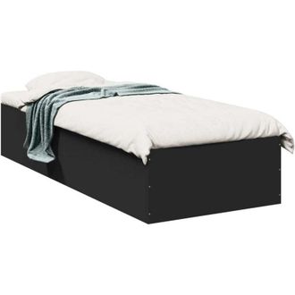 vidaXL Cadre de lit sans matelas noir 90x190 cm Vidaxl