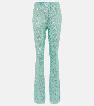 Self Portrait Schlaghose mit Pailletten