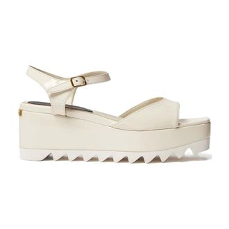 Stella McCartney Femme, Chaussures, Blanc, Taille: 37 EU Elyse Patent Platform Sandales