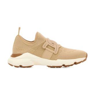 Tod's Beige Gestrickte Slip-On Sneakers - - Shoes - Damen - Beige - 37 EU