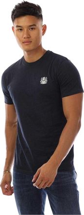Aquascutum T-Shirt f&uuml;r Herren, Rundhalsausschnitt (Marine/Wei&szlig;)