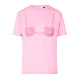 GCDS Hello Kitty Bedrucktes BH Boxy T-Shirt - - Tops - Damen - Rosa - L