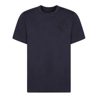 Moncler Klassisches T-Shirt - - Tops - Herren - Blau - S
