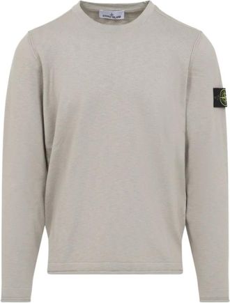 Stone Island Homme, Pulls, Beige, Taille: M Pull ras du cou Logo