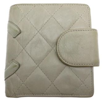 Chanel Pre-owned Leder Portemonnaie - - Pre-owned - Damen - Grau - ONE SIZE