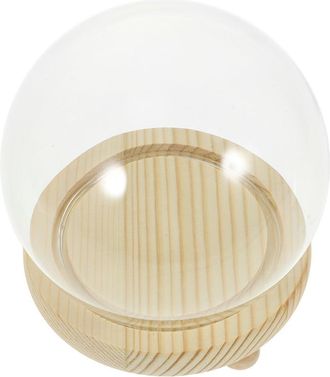 Pretyzoom Glasvitrine f&uuml;r Ausstellungsfiguren mit Deckel luftdichte Gl&auml;ser Zinn Luftdichter Kaffeebeh&auml;lter F&auml;cher graceling gracy decor toy Blumenglaskugel Rose