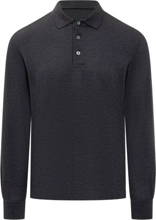 Ermenegildo Zegna Homme, Tops, Bleu, Taille: 2XL Polo ML Marino Jaspeado