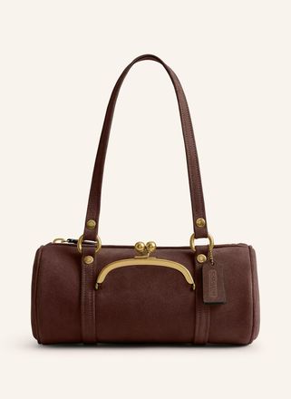 Coach Schultertasche Kisslock 28 braun