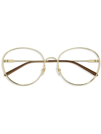 Chloé lunettes de vue à plaque logo - Or