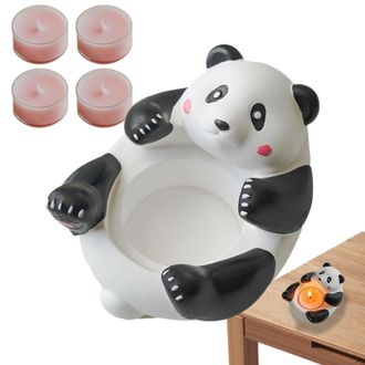Generic Duftende Teelichtkerzen, Votivkerzenhalter | Niedlicher Panda-Statuenhalter mit 4 duftenden Teelichtkerzen - Kleine Tierfiguren für Tischdekoration un