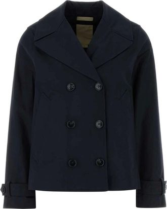 Woolrich Femme, Manteaux, Bleu, Taille: 42 FR Trench-coat en pur coton