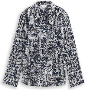 Tom Tailor 1047586 Blouse, 38402-Navy Abstract Dot Design, 42 Femmes