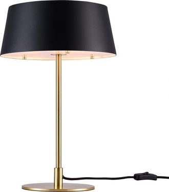 Nordlux Clasi Tischlampe mit rundem, konischem Schirm, schwarz, E14