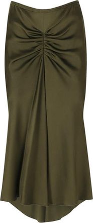 Victoria Beckham Bela Midirock mit Raffung - - Skirts - Damen - Gr&uuml;n - XS
