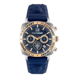 Philipp Plein Homme, Accessoires, Bleu, Taille: ONE Size Montre Wildcat Chrono 40mm