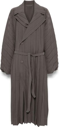 Homme Pliss&eacute; Issey Miyake Edge Mantel - Grau