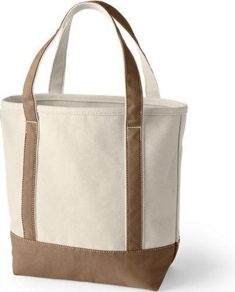 Lands End Mittelgro&szlig;e offene Canvas-Tasche, Damen, Gr&ouml;&szlig;e:null regular, Braun, Baumwolle, by Lands End