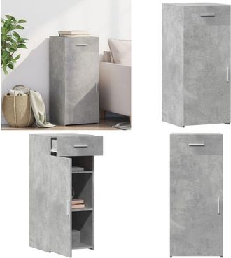 vidaXL Buffet gris béton 40x42,5x93 cm bois dingénierie - Buffet - Meuble De Rangement - Armoire - Commode - Mobilier Moderne - Home & Living