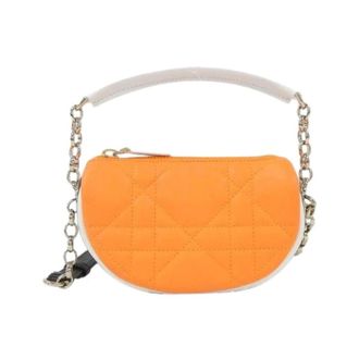 Dior Sac bandouli&egrave;re Vibe Micro en cuir Pre-owned - Femme - Pre-owned - Orange - Taille: ONE Size