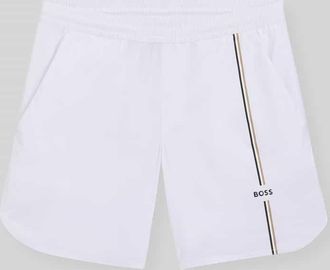 HUGO BOSS Regular Fit Sportshorts mit Logo-Details Modell SH_TOC GAME 8 INCH