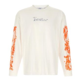 Off-white Homme, Tops, Blanc, Taille: 3XL T-shirt Manches Longues City Nature Skate