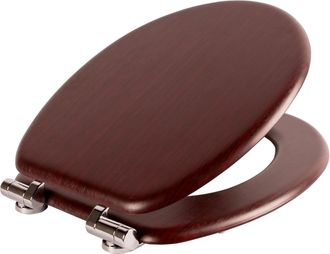 Harbour Housewares Weicher, Hölzerner Toilettensitz - Mahagoni