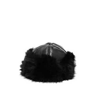 STAND Sable Faux-fur Trim Hat