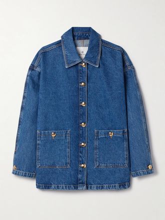 Anine Bing Luca Oversized-jeansjacke - Blau