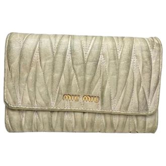 Miu Miu Portefeuille Pre-owned - Femme - Pre-owned - Blanc - Taille: ONE Size