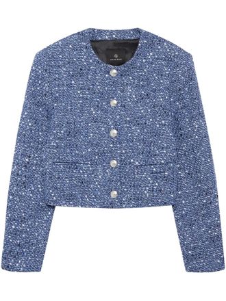 Anine Bing Jacke aus Tweed - Blau