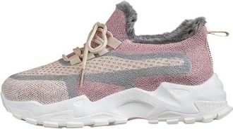 Generic Baskets Femme Chaussures de Sport Marche dhiver avec Doublure en Peluche Chaussures de Course Semelle Antid&eacute;rapante Chaude L&eacute;g&egrave;res Fitness Sneakers D&eacute;