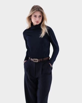 van Laack Rollkragenpullover aus Schweizer Baumwolljersey