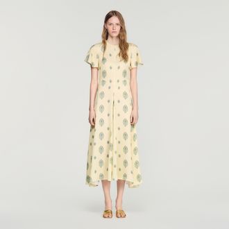 Sandro Langes Kleid mit Paisley-Muster