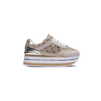 Guess Femme, Chaussures, Beige, Taille: 39 EU Baskets Beige Tendance Imprim&eacute; Crocodile