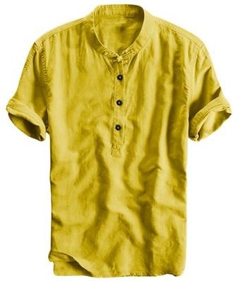 Generic Chemise Homme té Chemises Tropicales Plage Tops Infroissable Droite Leger Classique Col Rever légante Vintage Velours Côtelé Costume de Printemps