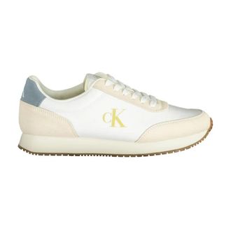 Calvin Klein Wei&szlig;e Polyester Sneaker - - Shoes - Herren - Wei&szlig; - 40 EU