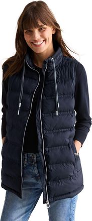 Cecil Damen B220256 Gefütterte Weste, Dark Navy Blue, XS