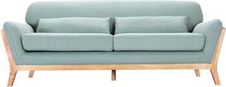 Miliboo Miliboo - Sofa skandinavisch 3 Pl&auml;tze Lagunenblau Holzbeine yoko