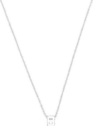Luxenter Collier Alphabet finition argent - Lettre B, Mediano, M&eacute;tal, Sans pierre pr&eacute;cieuse