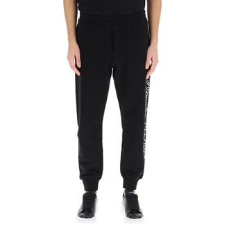 Alexander McQueen Mens Black Cotton Joggers (workout Pants)