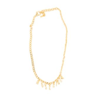 Moschino Femme, Accessoires, Jaune, Taille: ONE Size Logo Chain Necklace