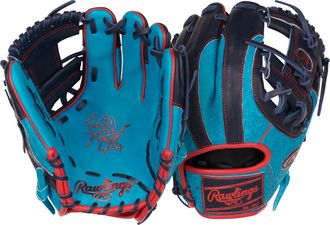 Rawlings Herren Baseballhandschuh Heart of The Hide | Limited Edition ColorSync Series | 2025 | Mehrere Stile, Blaugr&uuml;n/Marineblau/Rot | Pro I-Web, 11.5 | Infi