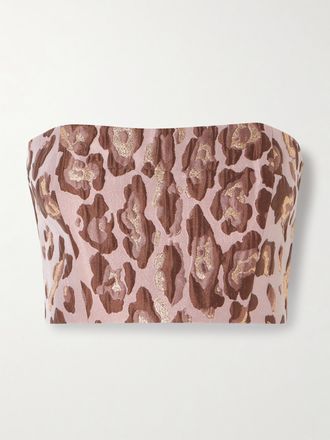 Cara Cara Haut Raccourci En Brocart À Motif Léopard Elsa - Neutres